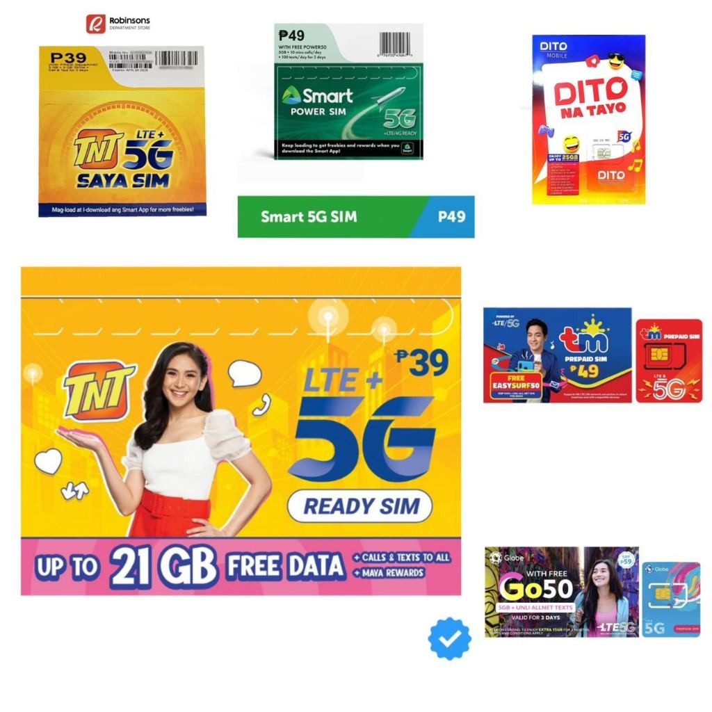 DITO Smart TM TNT GLOBE 5G Sim Card Tricut Brand New COD | Shopee ...