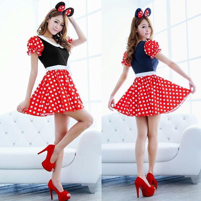 Minnie Mouse Costume Disney Mickey Minnie Dress Polka Dots Cartoon ...