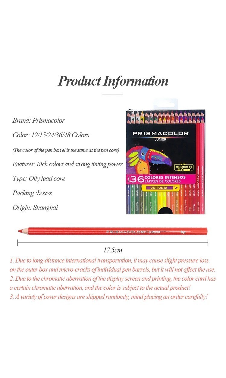 Oil Colored Drawing Pencil Set 12/24/36/48 Colors Wood Colour Pencils ...