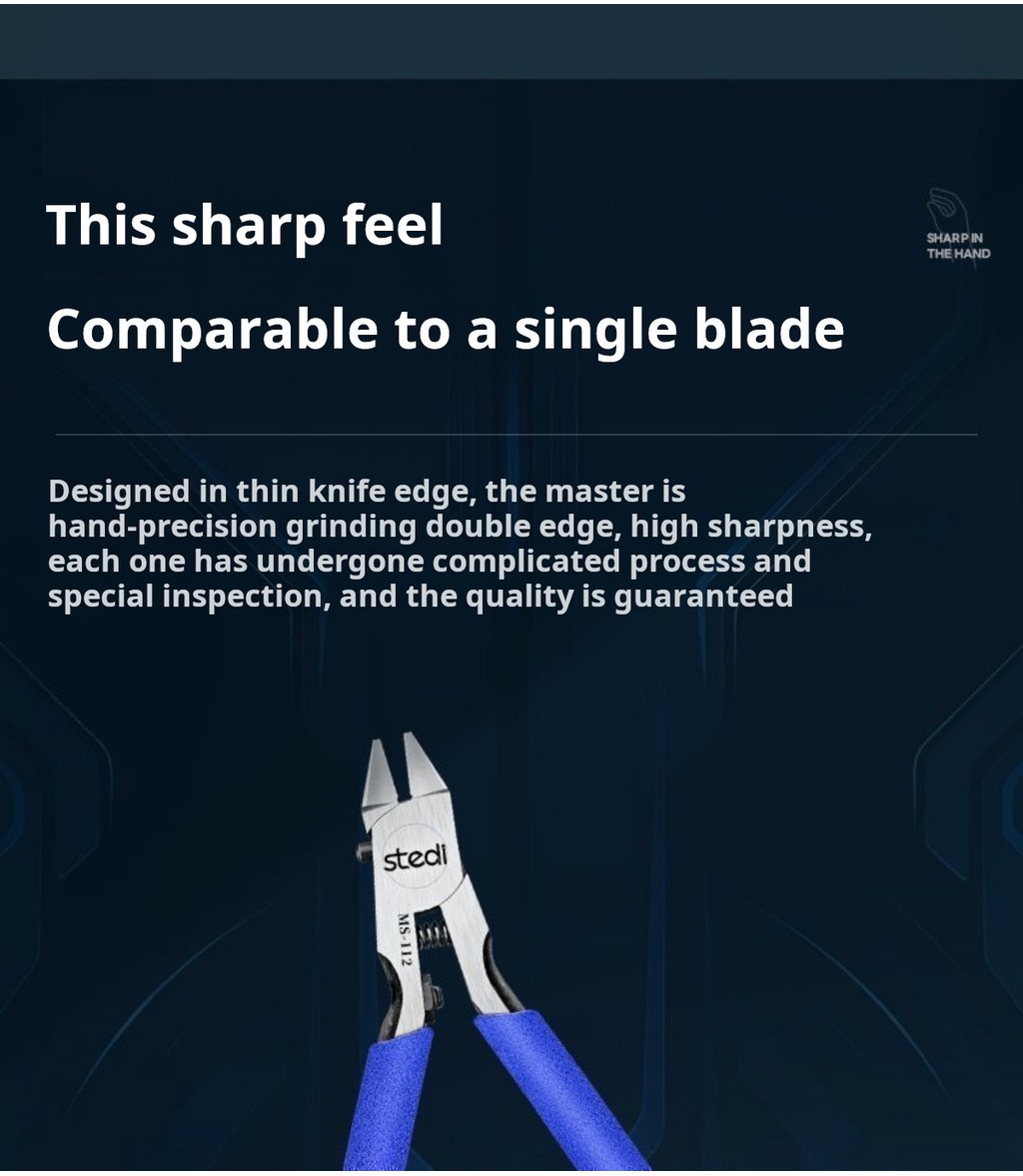 Double Blade Scissors Pliers Flat Cutting Flush Pliers Stedi MS-112 ...