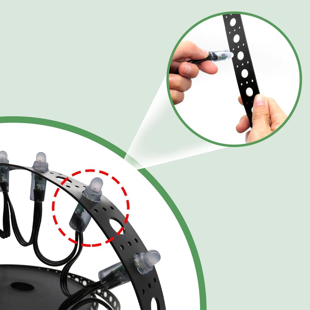 DIY Design Black Band Flexible Tape Build One LED Christmas Tree Mount ...
