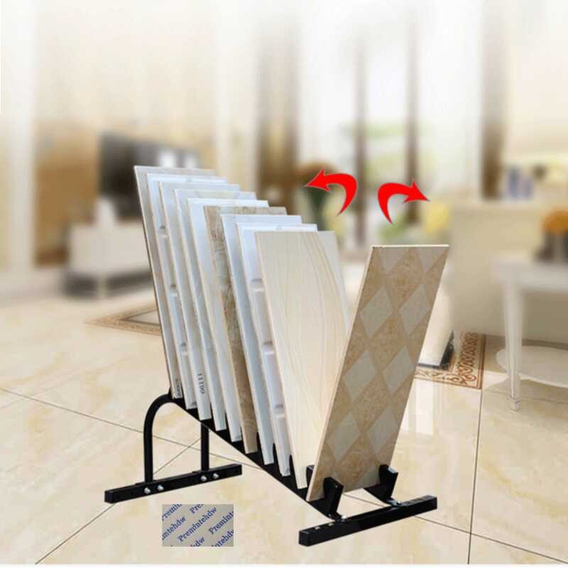 1Piece ☆ Width Adjustable Steel Slab Tile Display Storage Stand Sample ...