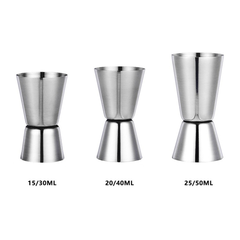 JTFY ️15&30ML 20&40ML 25&50ML Stainless Steel Jigger Measure Cup ...