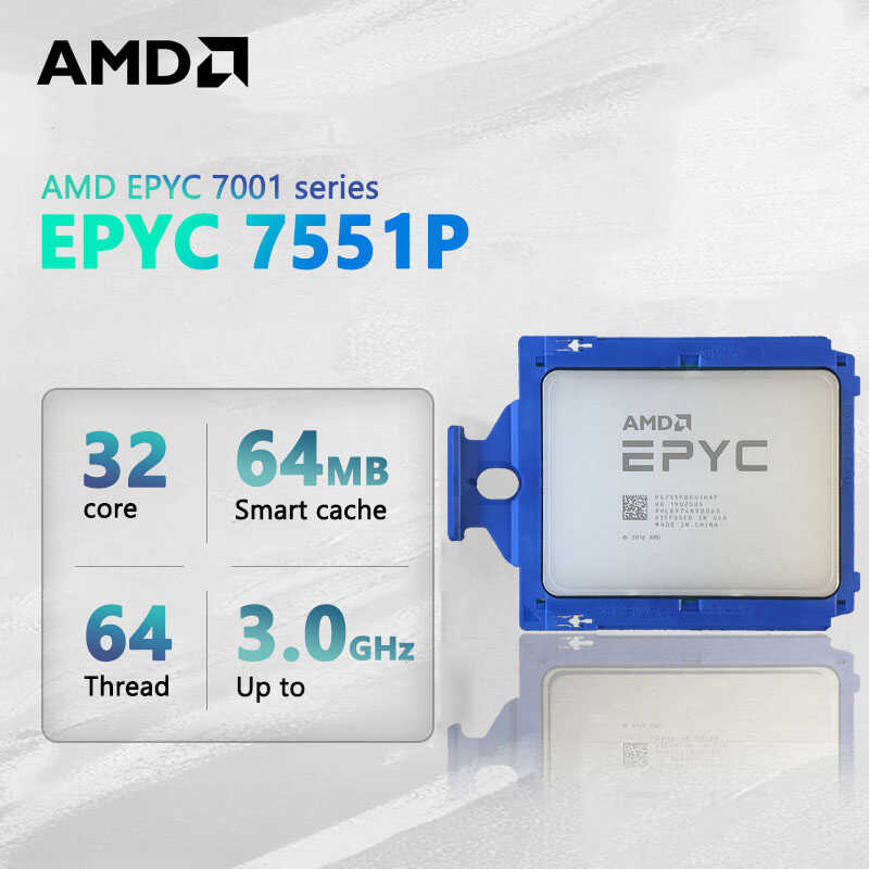 AMD EPYC 7551P 2.0 GHz 32-Core 64-Thread CPU Processor 180W ...