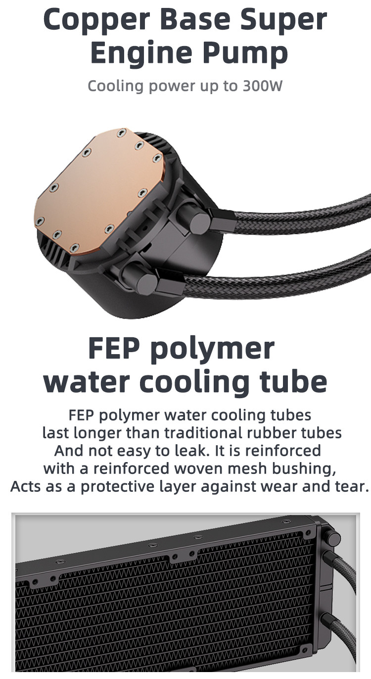 TEUCER AF-S360 CPU Water Cooling Cooler, LGA 2011 V3 X99 Motherboard ...
