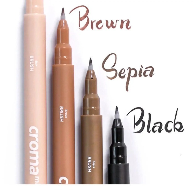 Croma Micro Fineliner Art Calligraphy Pens set soft Needle Tip Artist ...
