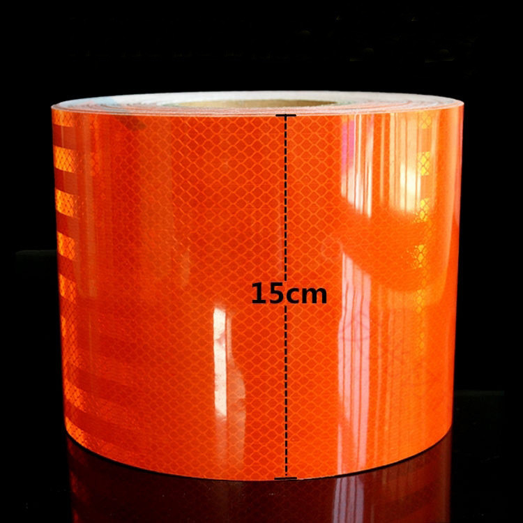 3M Super-Grade Microprism Orange Reflective Strip Waterproof Adhesive ...