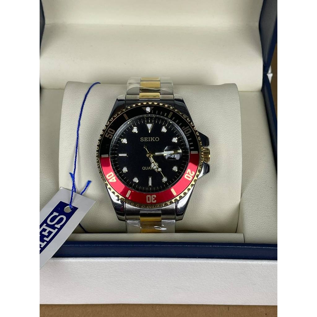 Seiko Two-toned Automatic Quartz with Date Wrist Watch Customized ...