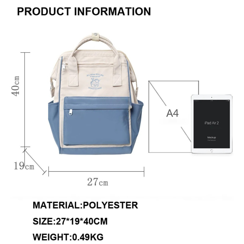 New Fashion Light weight Girls Academy School Bags Leisure Nylon ...