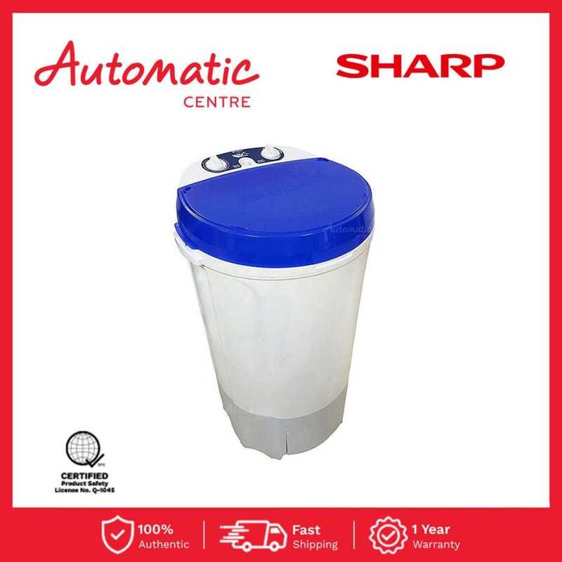 5F5 Sharp ES Wp75 BL 7.5Kg Single Tub Plastic Body Washing Machine With ...