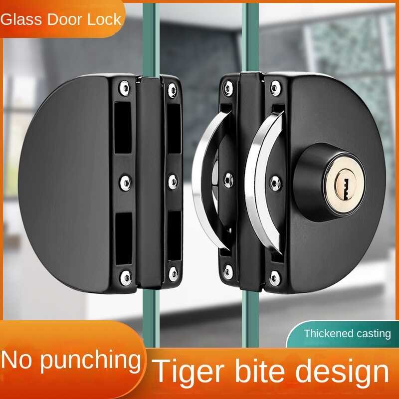 1 I-Set Ang Double Open Glass Door Lock Stainless Steel Double Bolt ...