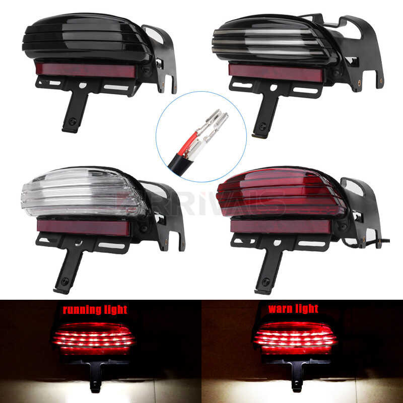 Motorcycle Fender Light Tri-Bar LED Rear Tail Brake Lights Fit For ...