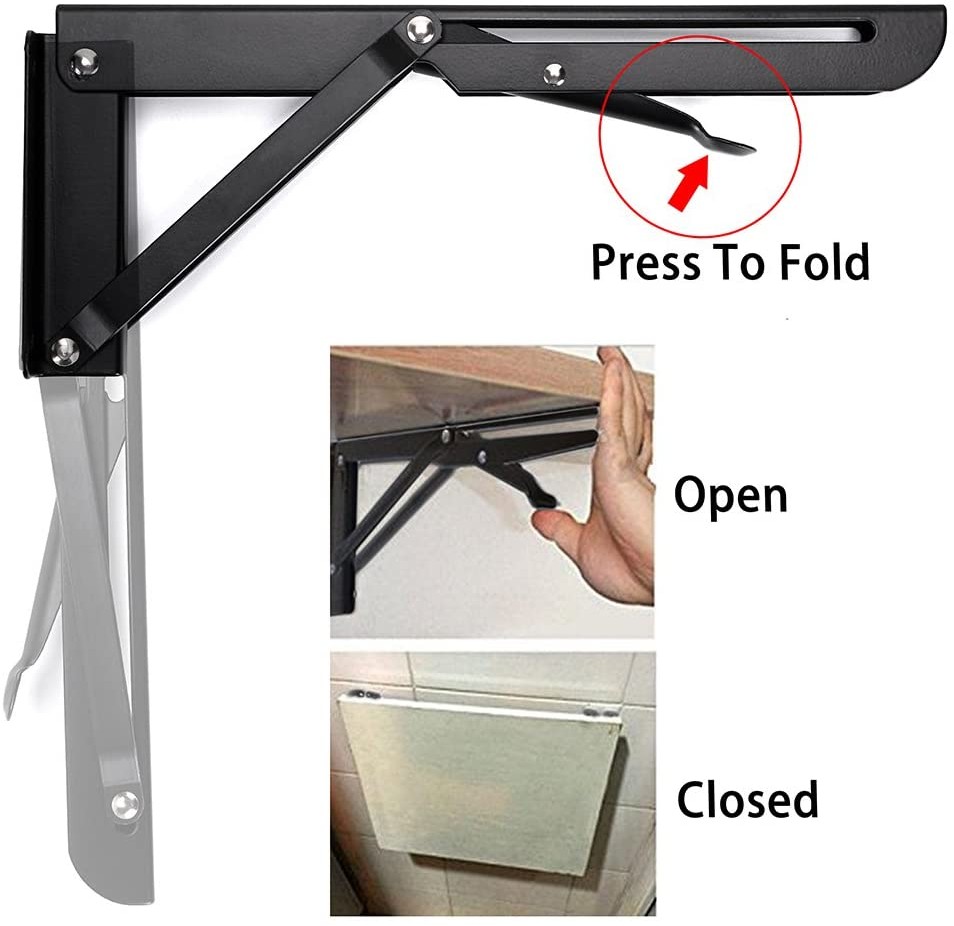 Folding Angle Bracket 2PCS Adjustable Foldable Wall Mounted Folding ...