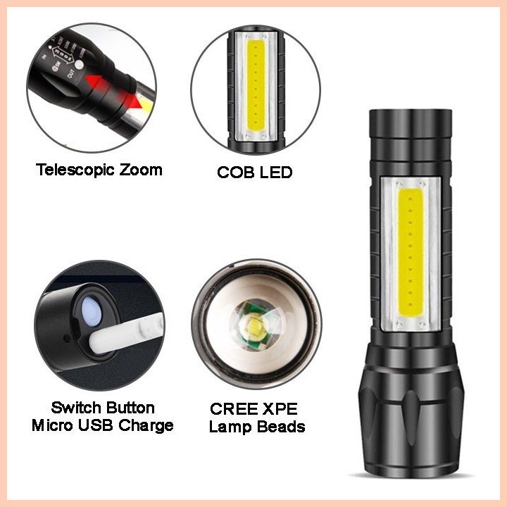 § kylaong.ph# XPE+POLICE CREE MINI LED FLASHLIGHT RECHARGEABLE ...