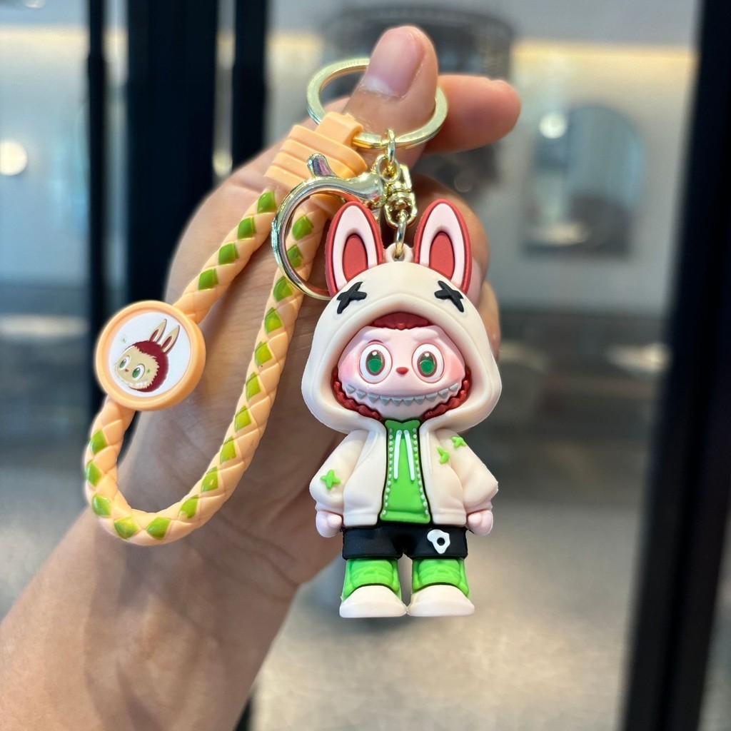 YoYo #K04 keychain LABUBU cute buck-toothed baby PVC doll key ring ...