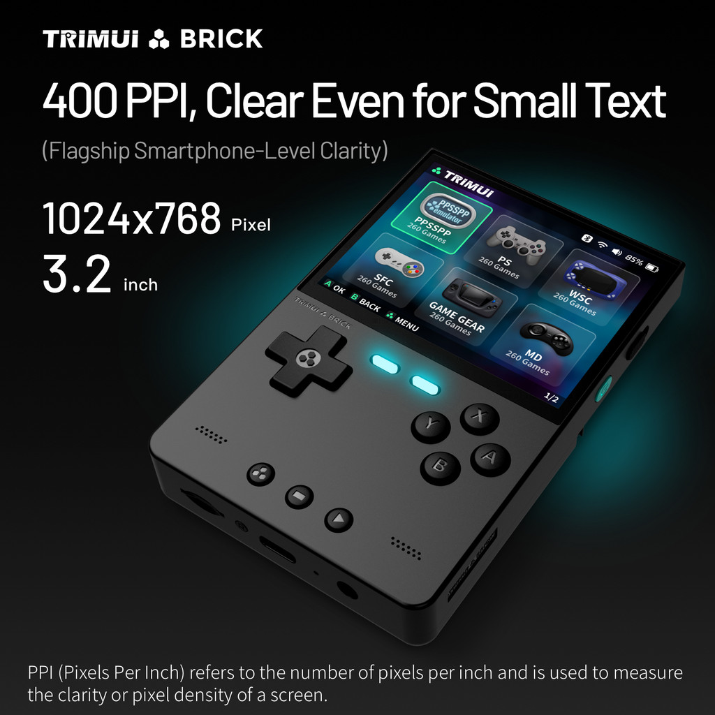 TRIMUI BRICK Handheld Game Console 3.2'' IPS Screen Linux System Trimui ...