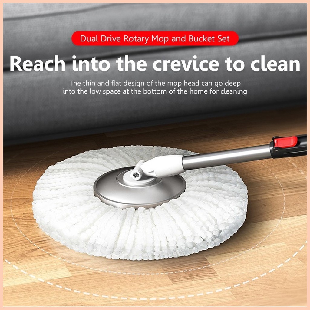 ♀ Spin Mop with spinner Heavy Duty Mop with Squeezer map for Floor ...