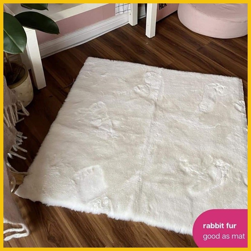 ☪ Fluffy Faux fur Rabbit Type BIGGEST SIZE Good quality, Carpet, Decor ...