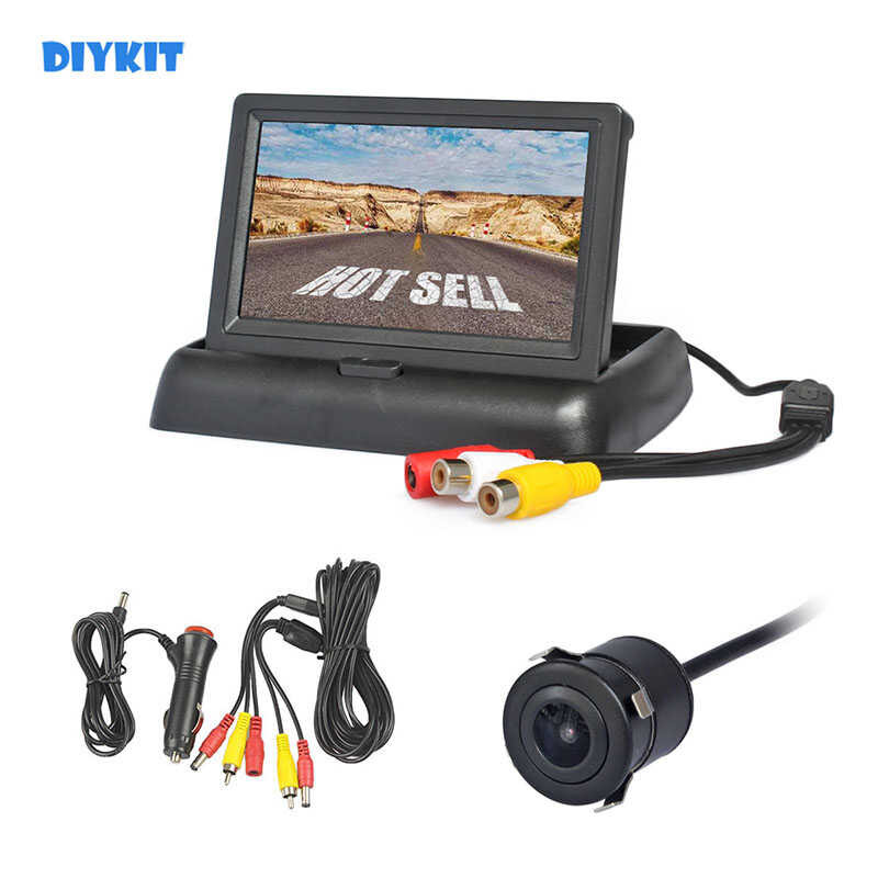 DIYKIT f 4.3inch Foldable TFT LCD Monitor HD Rear View Reverse Backup ...