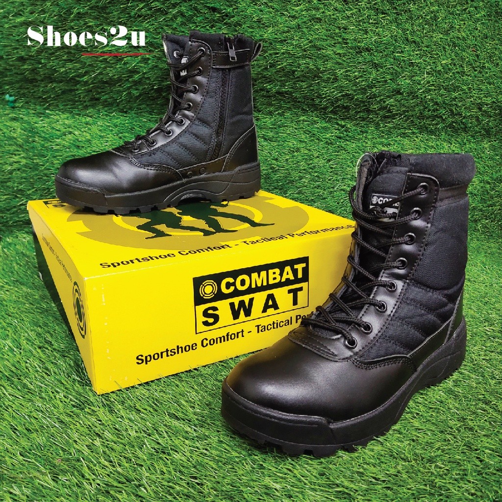 in stock Kasut Combat Swat Tactical Boots Ready Stock Malaysia | Shopee ...