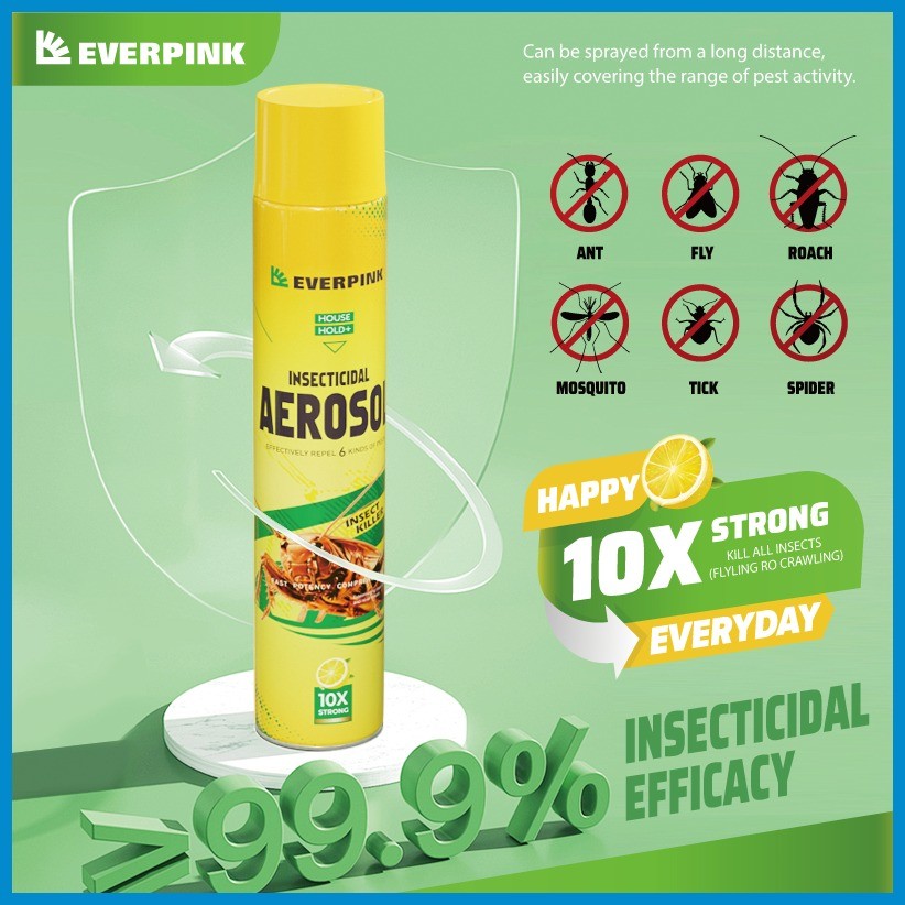 Everypink Original Baolilai Mosquito Killer 750ML Lemon Insecticide Aerosol Insect Spray ...
