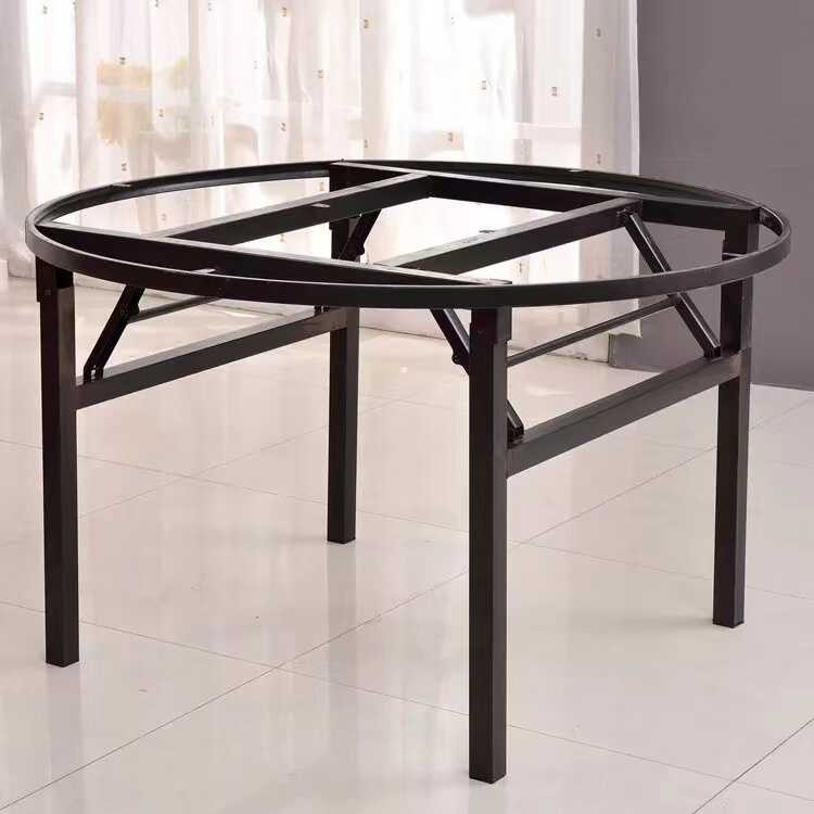 Large square bracket, hotel large round table frame, folding dining ...