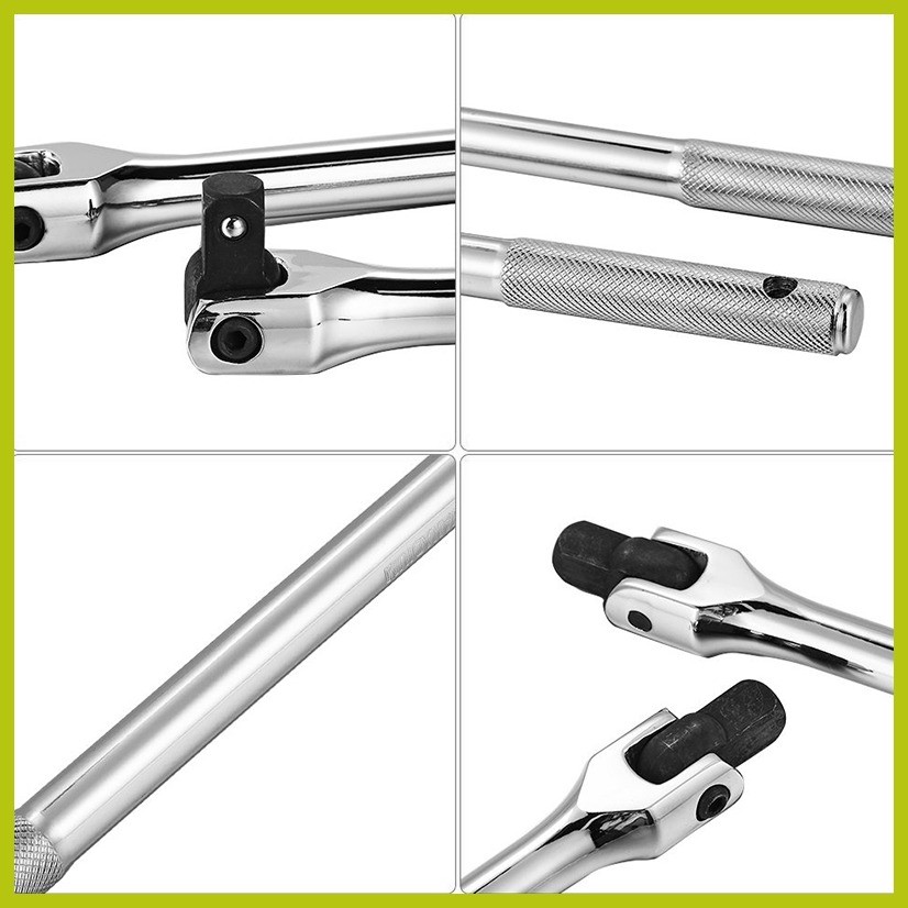 ∤ 1/2" Drive Flexible Power Handle F Rod Breaker Bar Head Socket Wrench ...