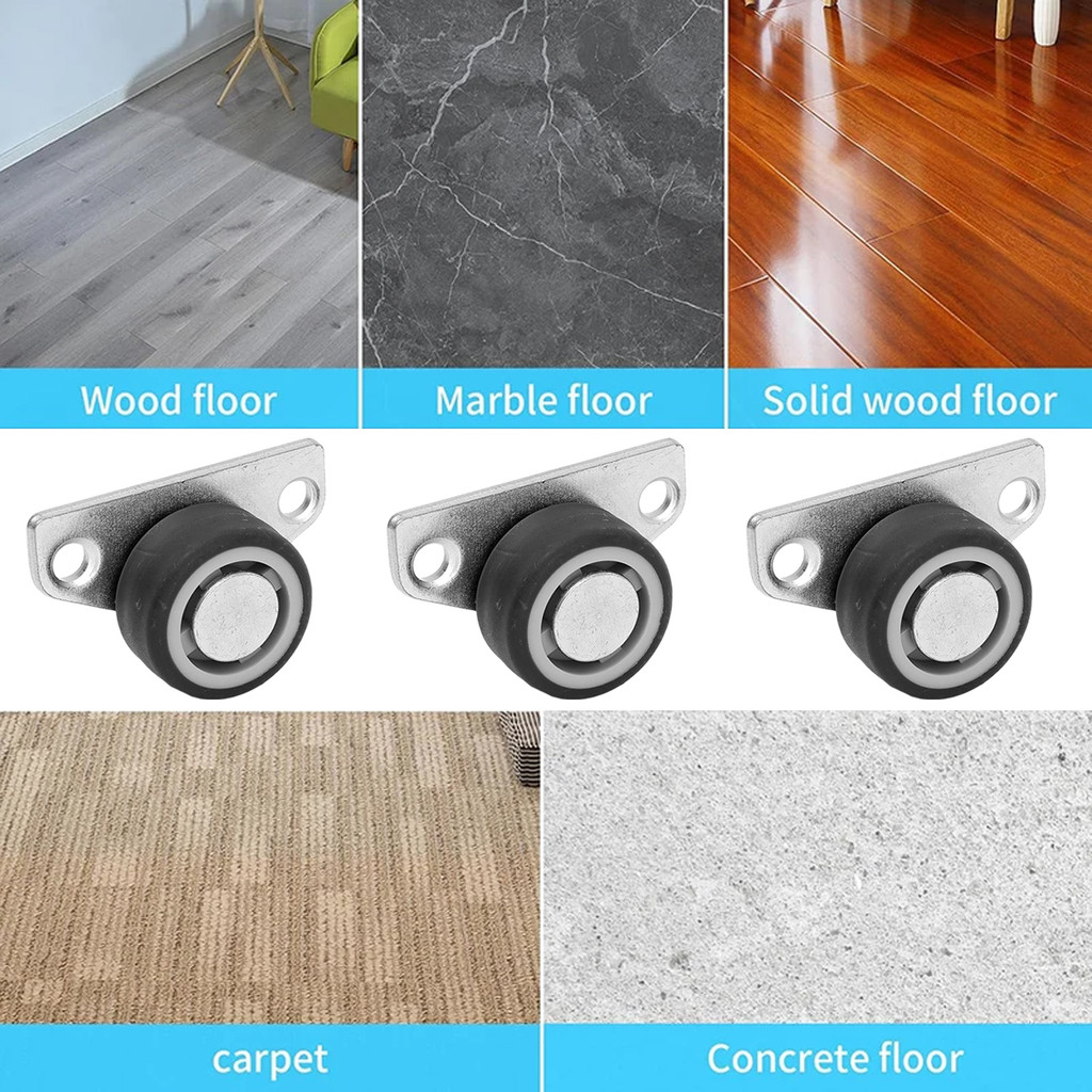 Smooth Movable Rubber Wheels - Simple Cabinet Door Bottom Directional ...