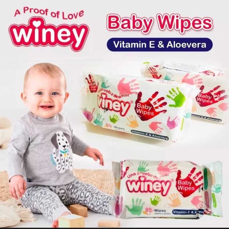 1 Winey Baby Camaii Wipes With Vitamin E And Aloevera 【80 Pulls】 56 B4 ...