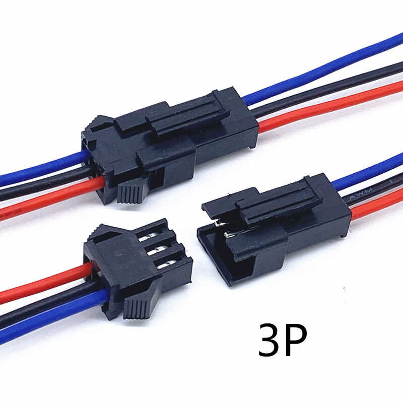 JST 10Pcs 15cm SM 2P 3P 4P 5P 6P Plug Socket Male to Female Wire Connector LED Strips Lamp Driv ...