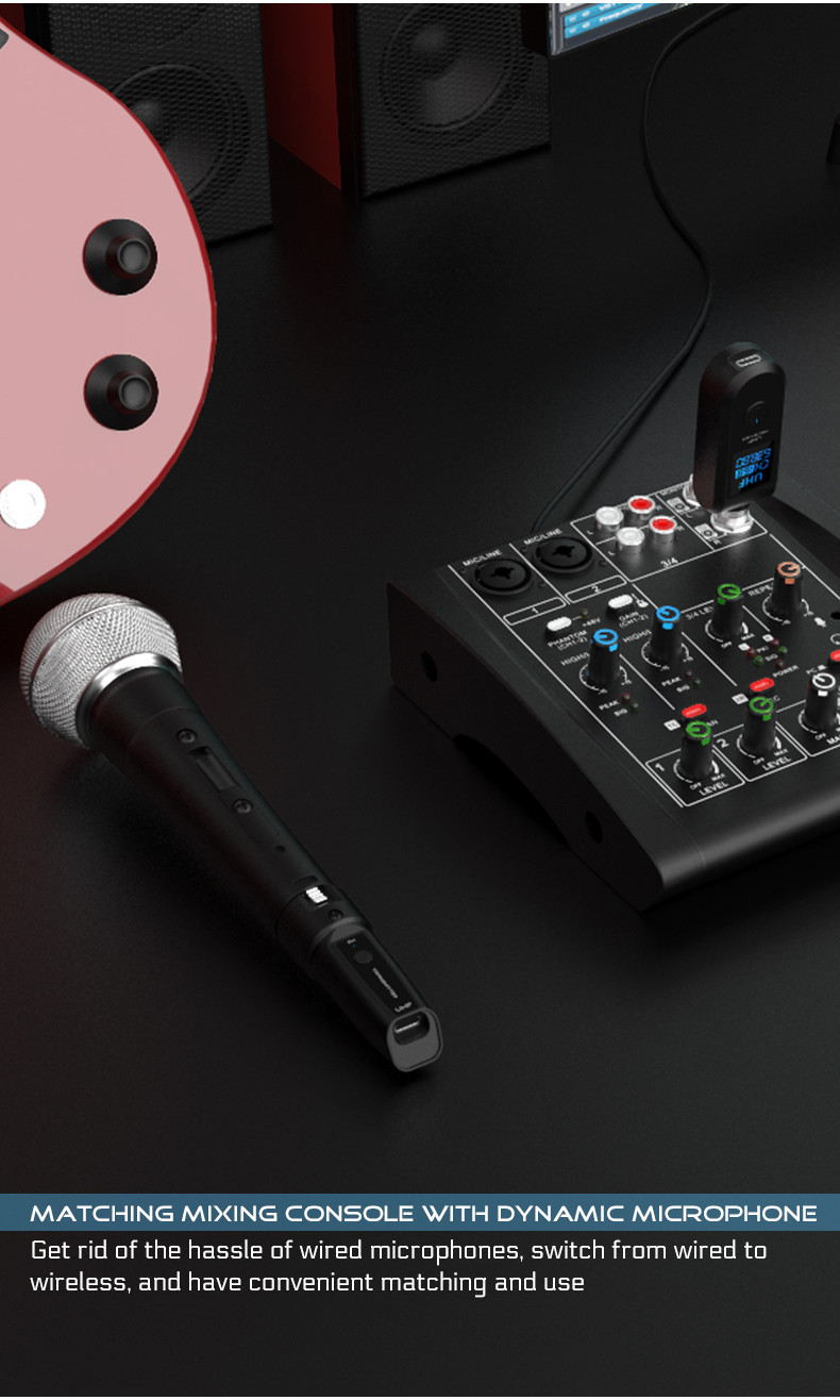 K1 2.4Ghz Wireless Microphone System XLR Transmitter Receiver for ...