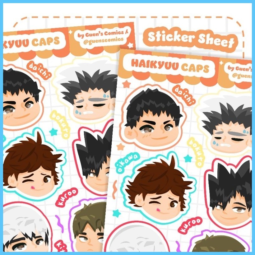 ♣ Haikyuu!! Anime Haikyu HQ Haikyuu Captains Waterproof and Glitter ...