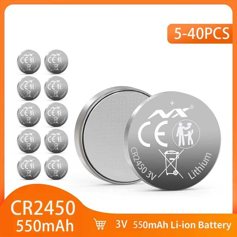 2-40Pcs Cr2450 3V Lithium Battery Cr2450 Coin Batteries 550Mah Capacity Button Coins Cell For ...