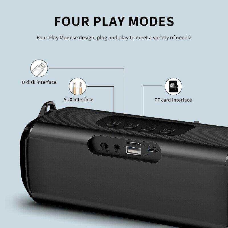 Rockmia Popular RGB LED Lights Speaker Ebs-045 BT 5.0 Portable Wireless Bluetooth Music Player ...