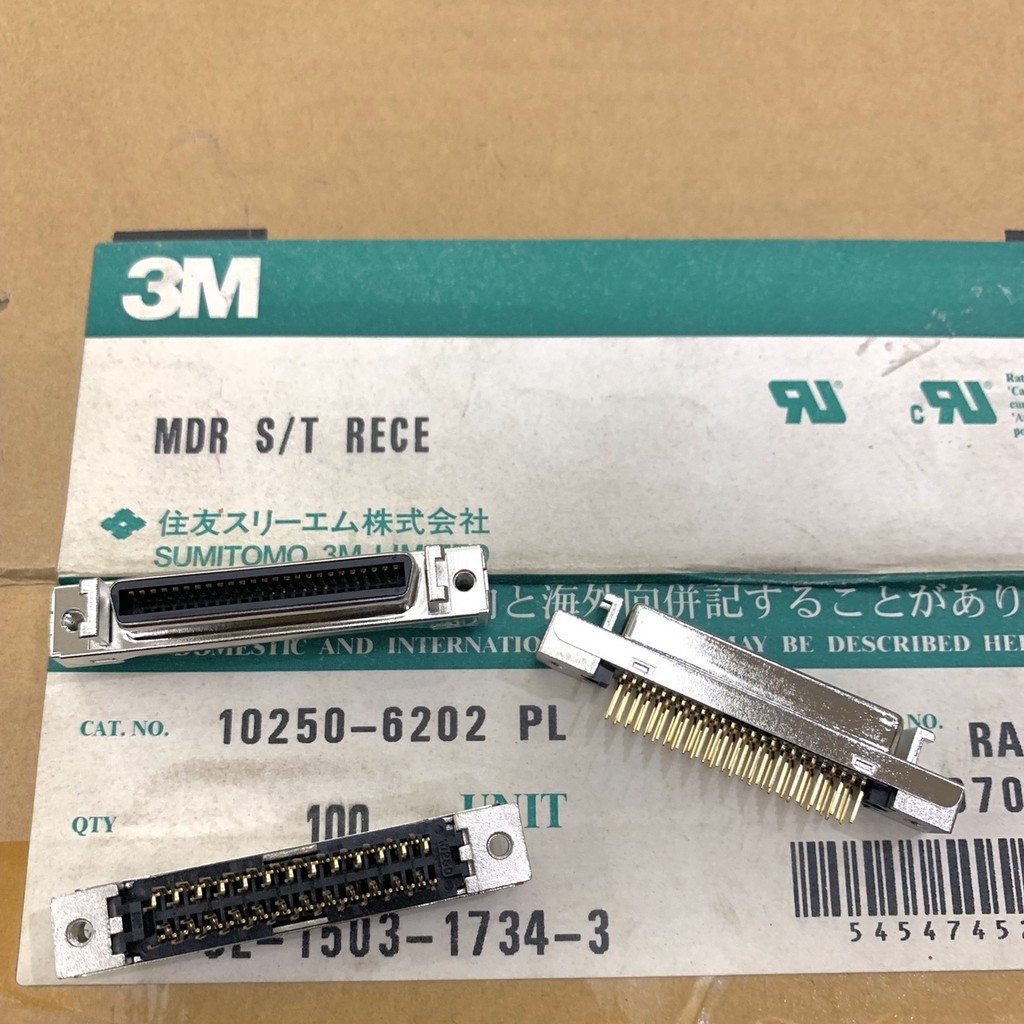 Original 3M 10250-6202PL SCSI-50P board end 50 core connector straight ...