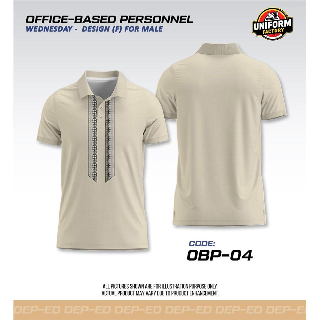 Deped Uniform 2025 Full Sublimation Deped office-based Personnel Tshirt ...