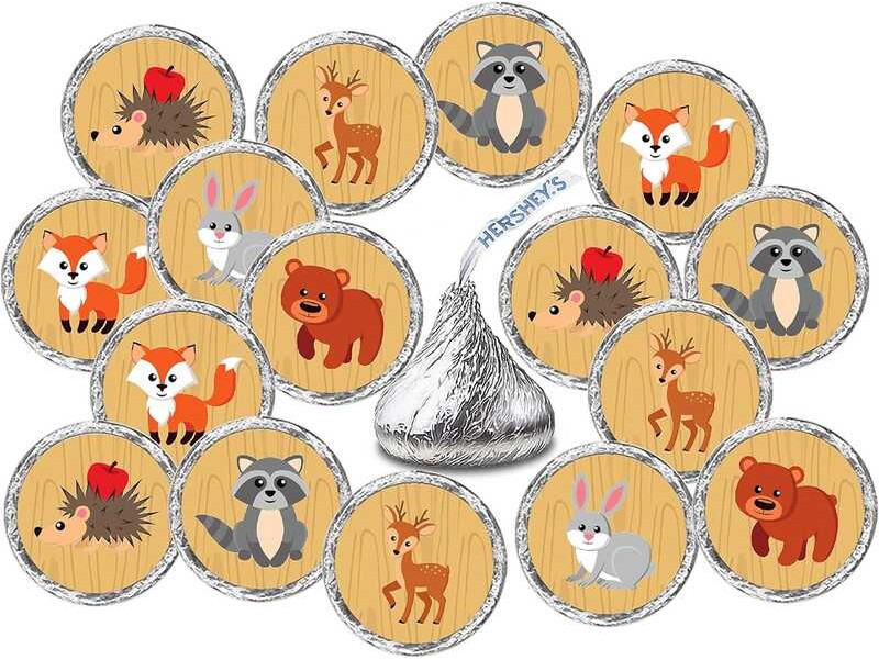 324 Woodland Creatures Forest Animals for Baby Shower or Birthday Party ...