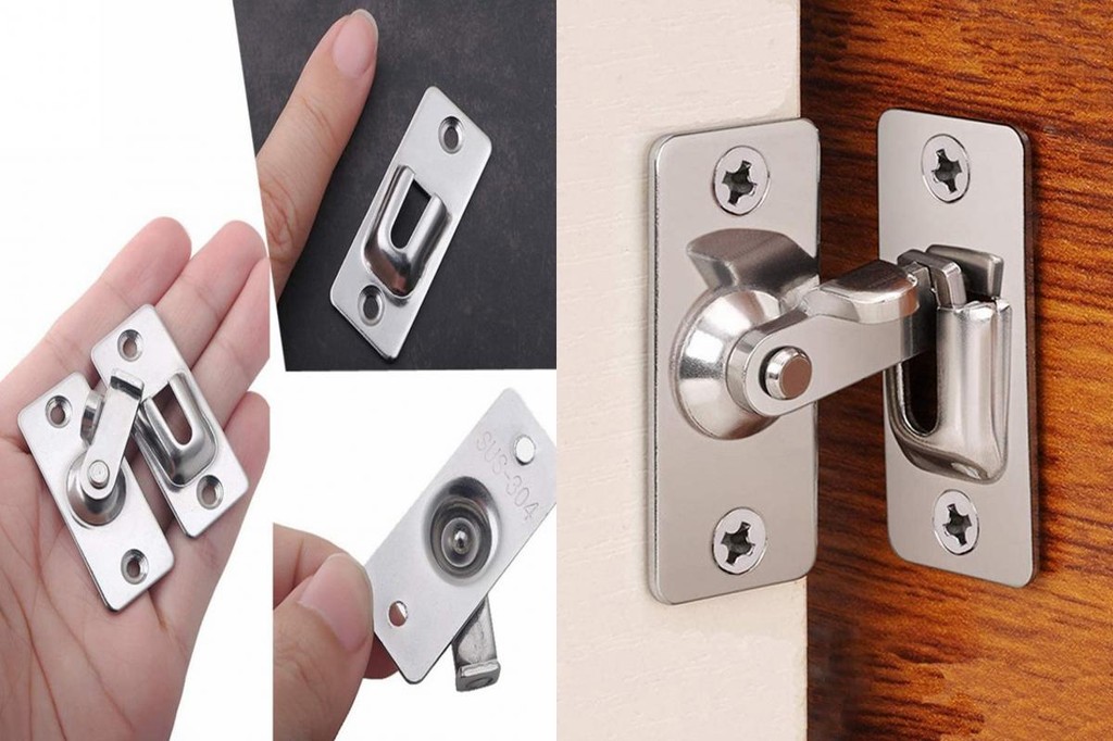 Tops* Door Hasp Latch Weather-resistant Door Lock Mini Size 90-degree ...