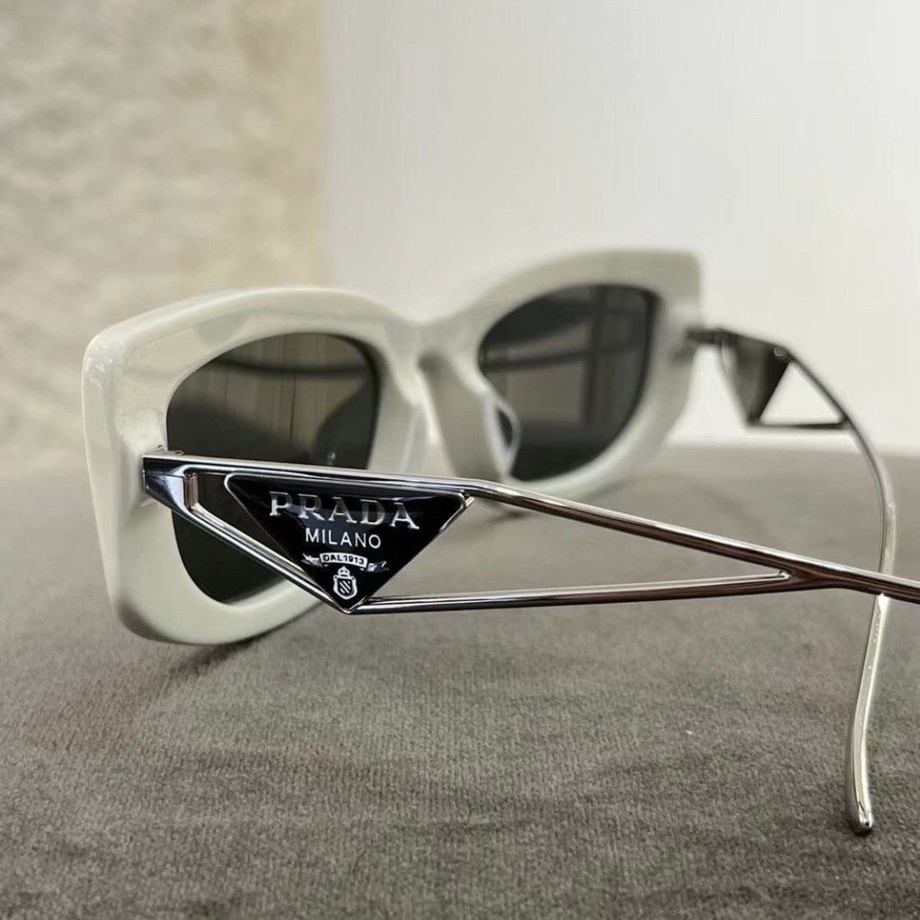 PRADA 2024 P's New Pra Square Hollow Temples Triangle Sunglasses High-looking Ins Hot Model ...