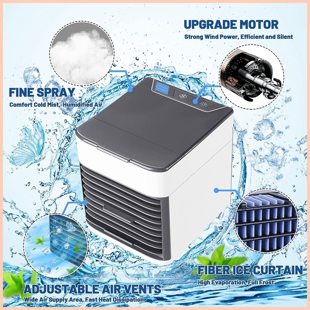 Mini Aircon Mini Air Conditioner Portable Upgraded Multifunction 4 in 1 ...