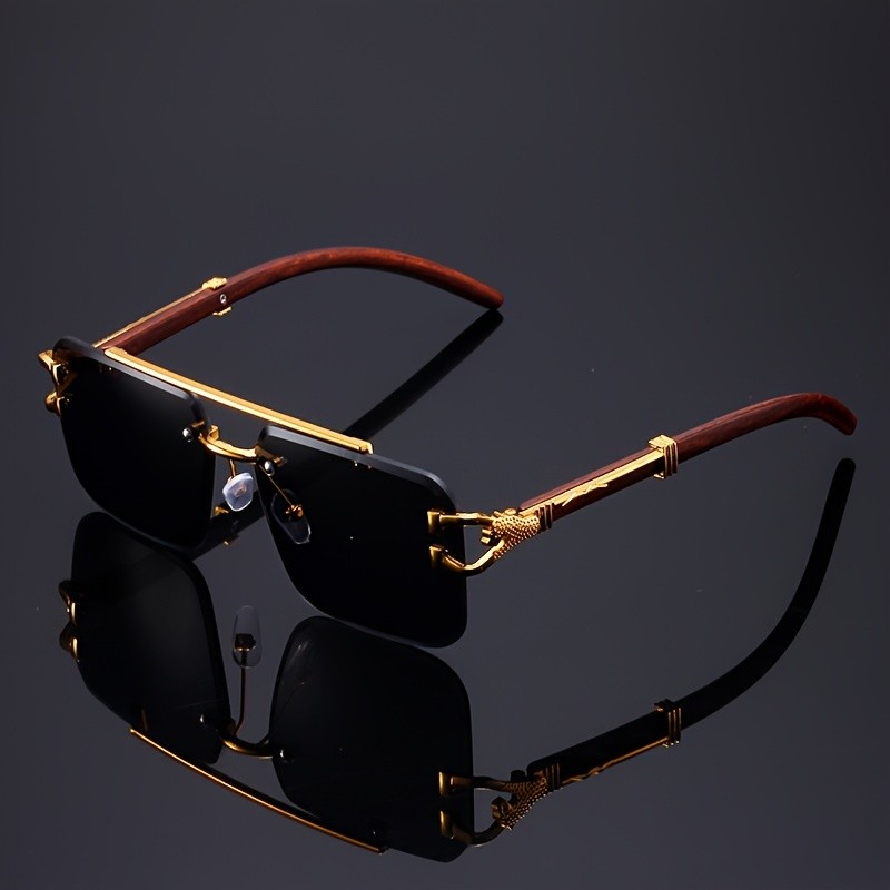 Frameless Fashion Glasses for Men and Women, Anti-Reflective PC Lens ...