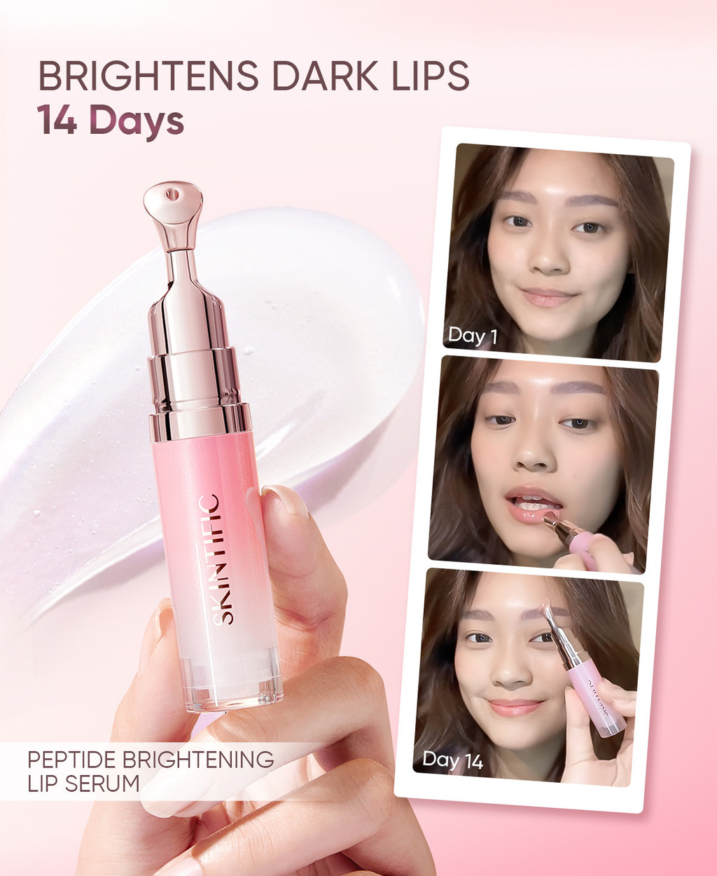 [TOP1] SKINTIFIC Peptide Brightening Lip Serum Lip Balm Lip Gloss Lip Tint Lip Lightening ...