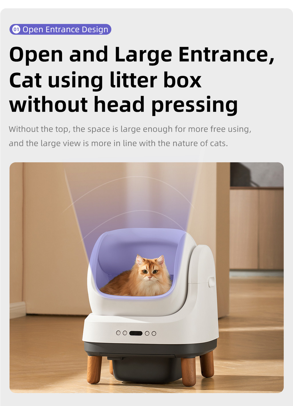 Petree Open Smart fully automatic cat litter box open intelligent ...