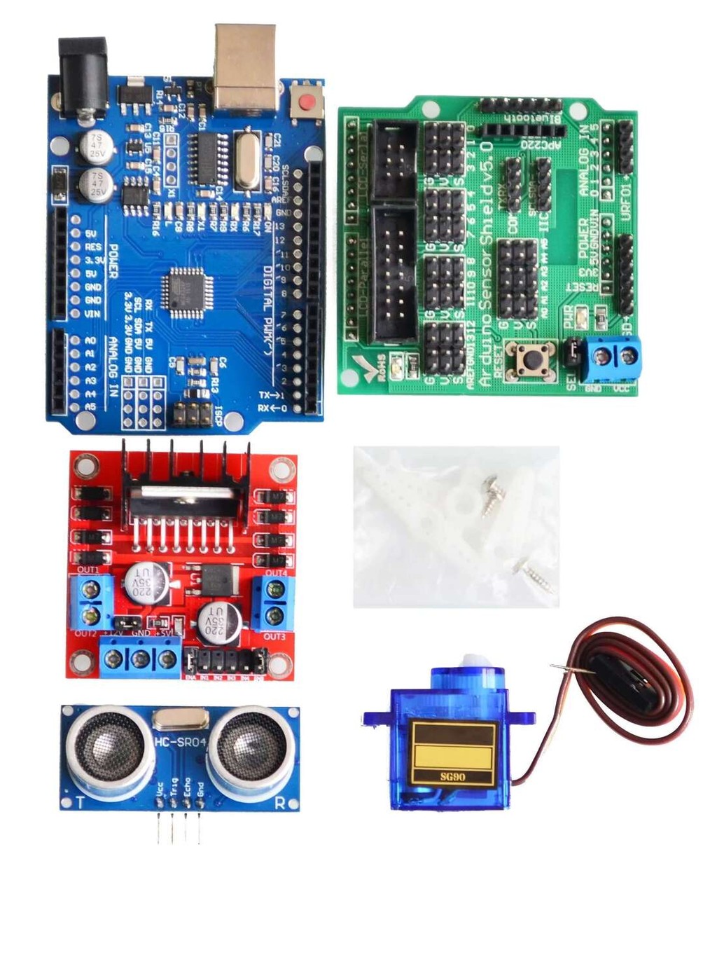 Smart Motor Robot Car Chassis Kit Speed Encoder Battery Box 2WD 4WD ...