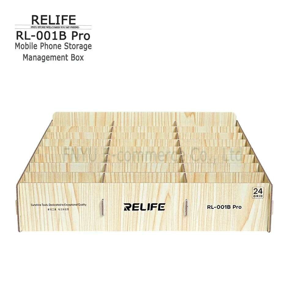 RELIFE RL-001B Pro 24 Cell Phone Management Box Woodiness Storage ...