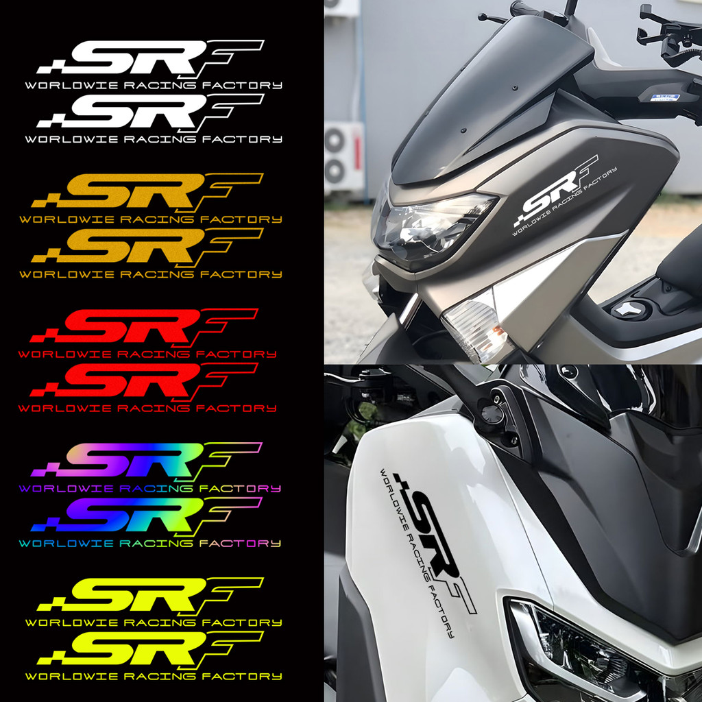 SRF Line Sticker Reflective Motorcycle Scooter Head Front Bumper Cutout ...