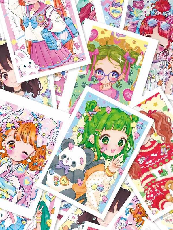 Anime Copy Manga Characters Cartoon Children's Art Mark Pen Fan Drawing ...