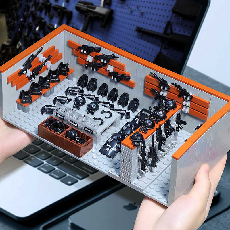 Lego building blocks, military weapons warehouse, shell weapons and ...