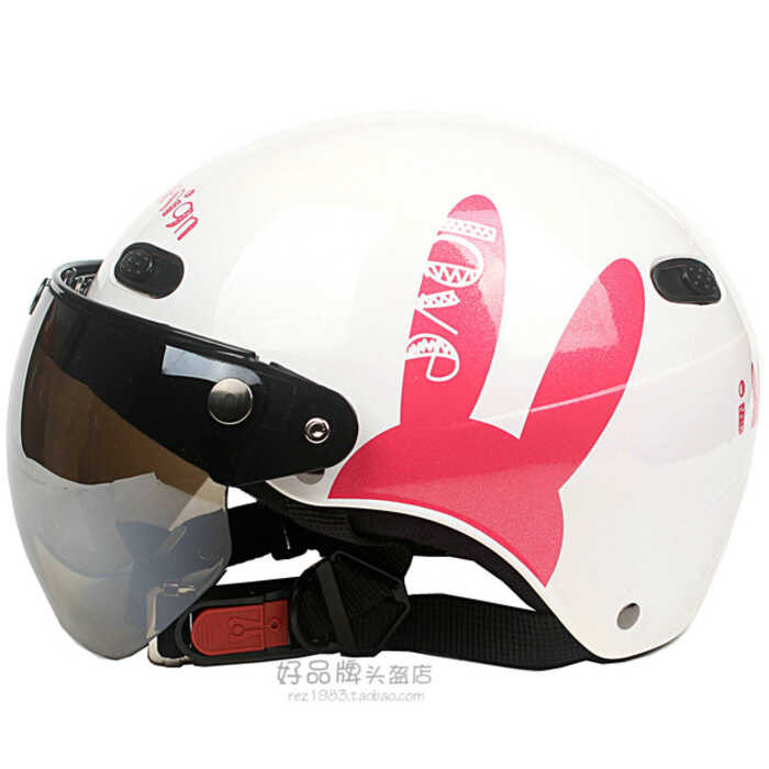 Taiwan EVO Rabbit White Electric Harley Motorcycle Safety Helmet Men's ...