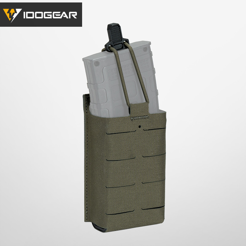 IDOGEAR Tactical 556 Single Mag Pouch MOLLE with Insert Carrier Quick ...